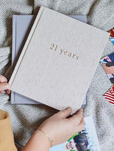 First 21 Years Journal Book - Oatmeal - Write To Me AU