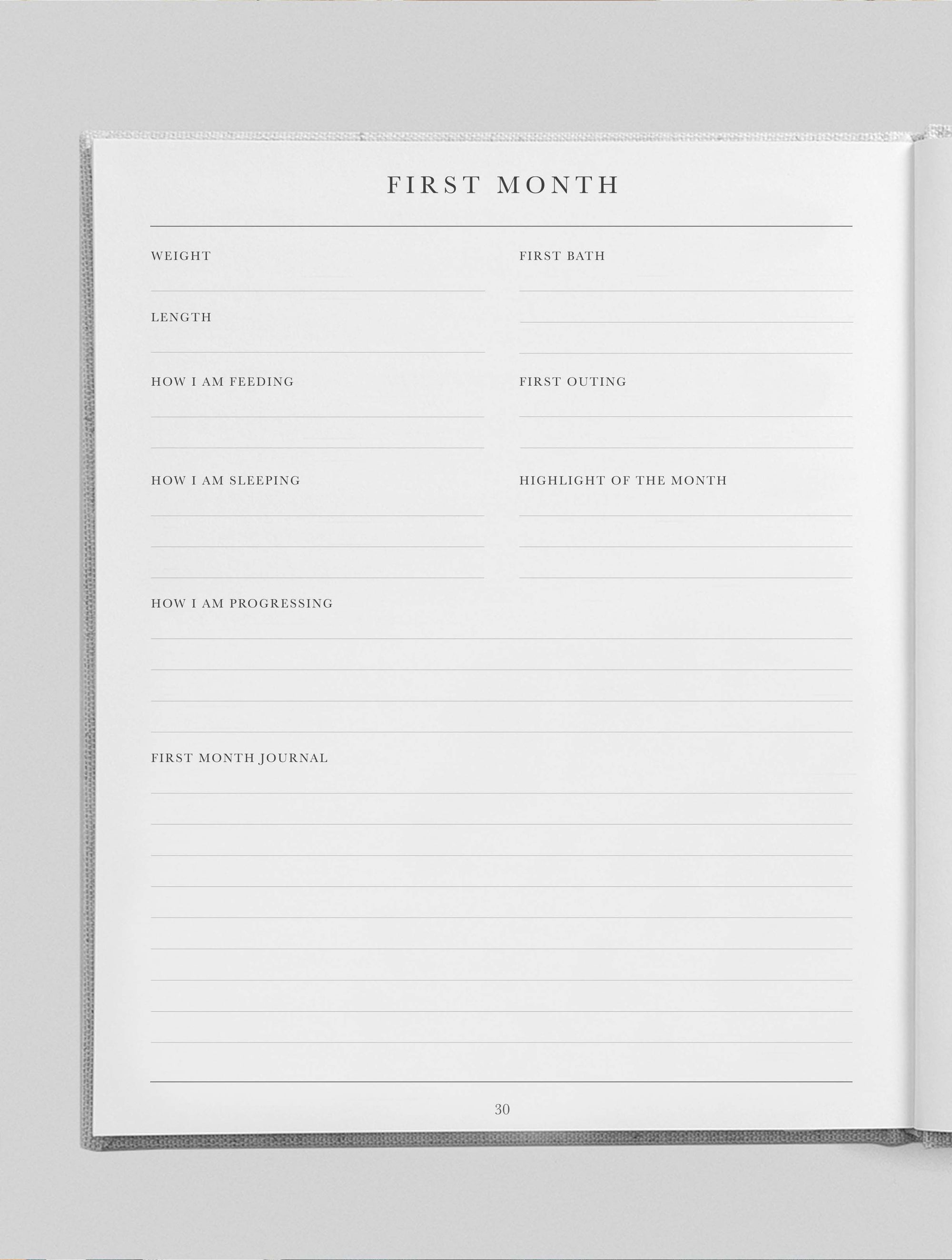 First Year Of You Baby Journal - Seafoam - Write To Me AU