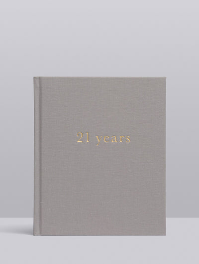First 21 Years Journal Book - Grey - Write To Me AU