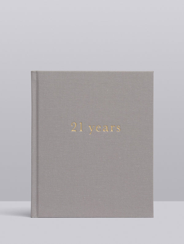 First 21 Years Journal Book - Grey - Write To Me AU
