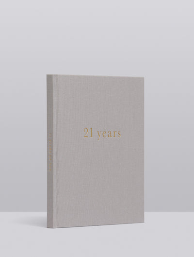 First 21 Years Journal Book - Grey - Write To Me AU